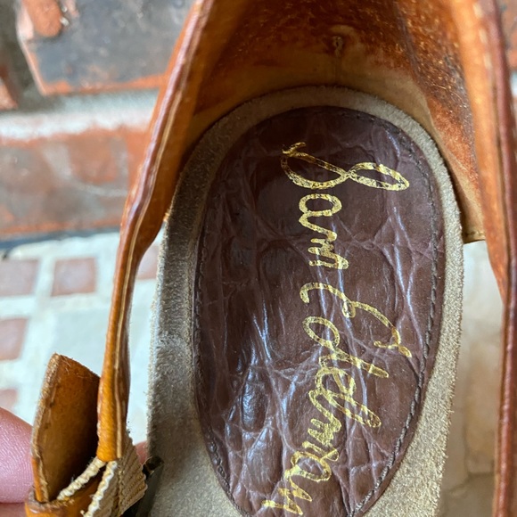Sam Edelman | Shoes | Vintage Sam Edelman Nyc Leather Brown Wedge Heels ...